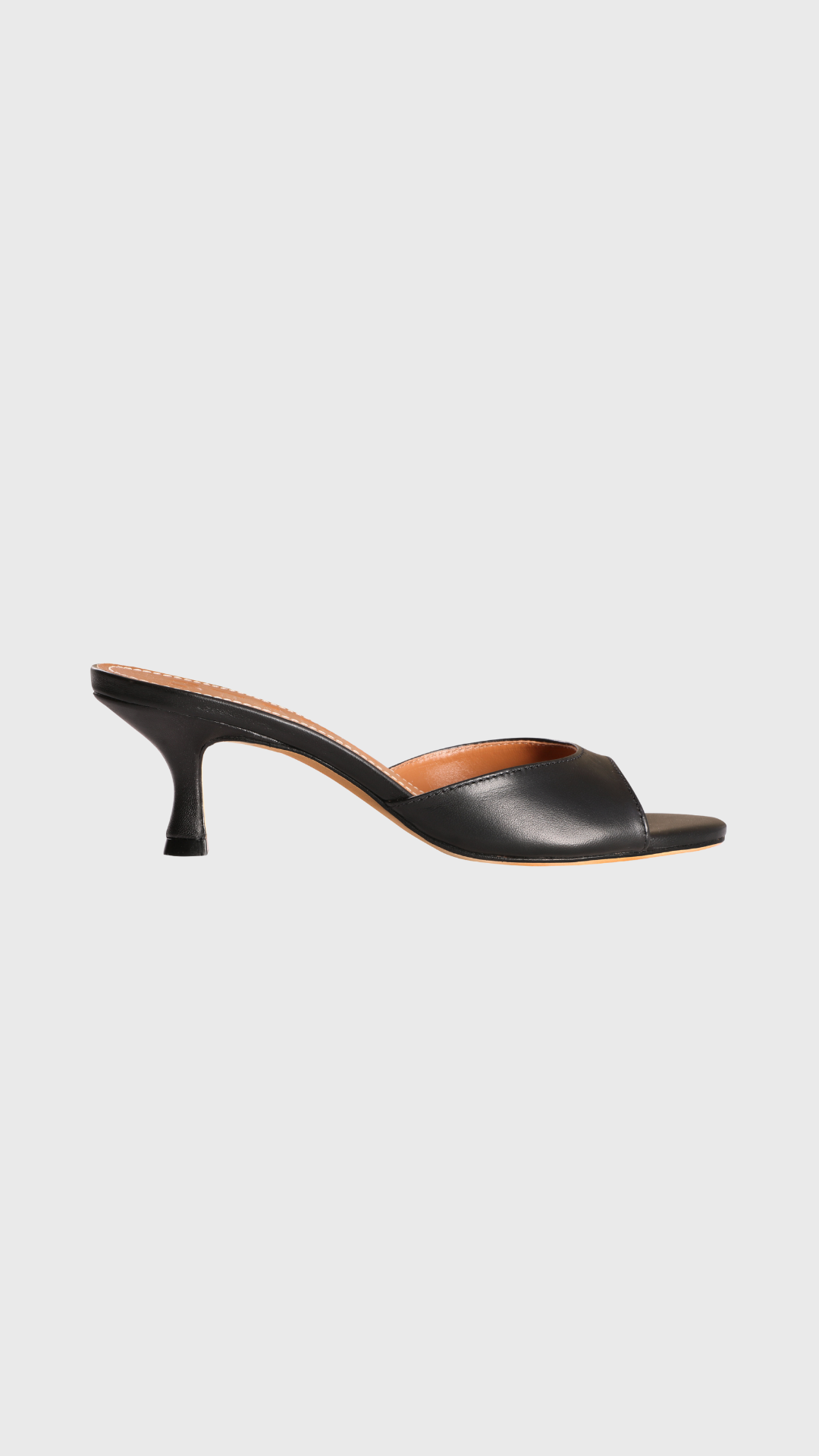 Staud Brigitte Mule in Black Leather